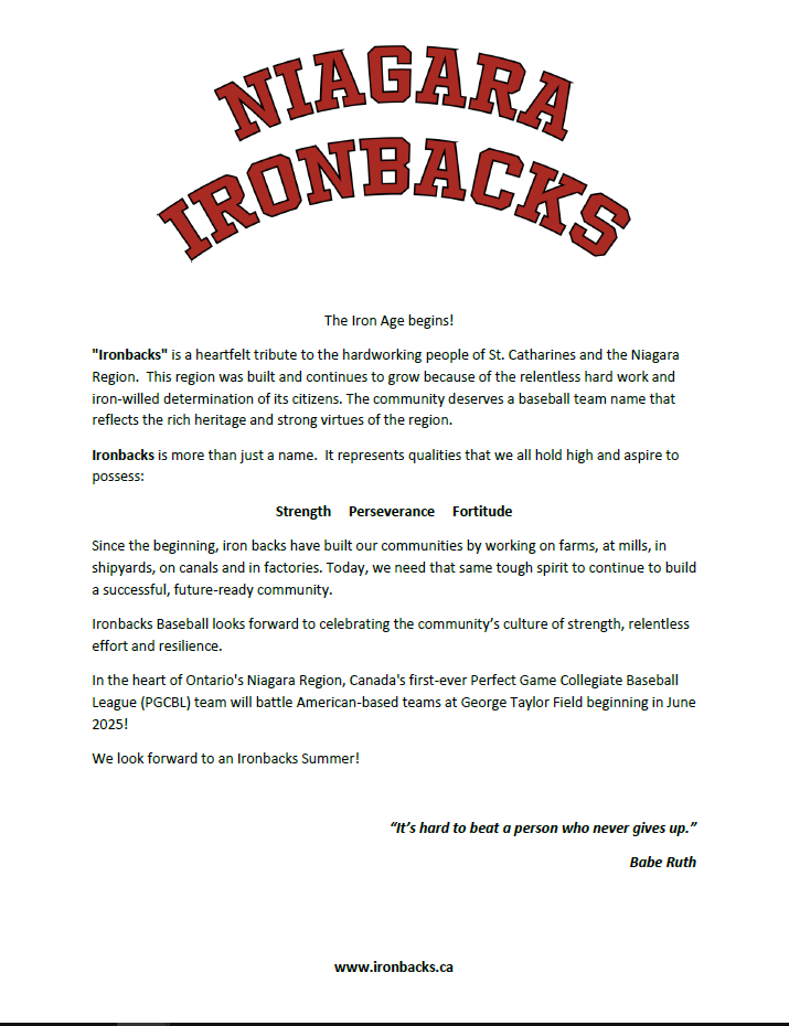 Ironbacks Media – Niagara Ironbacks